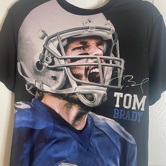 NFL | Shirts & Tops | Nflpa Tom Brady 26 Full Print Mvp Tshirt Adult ...